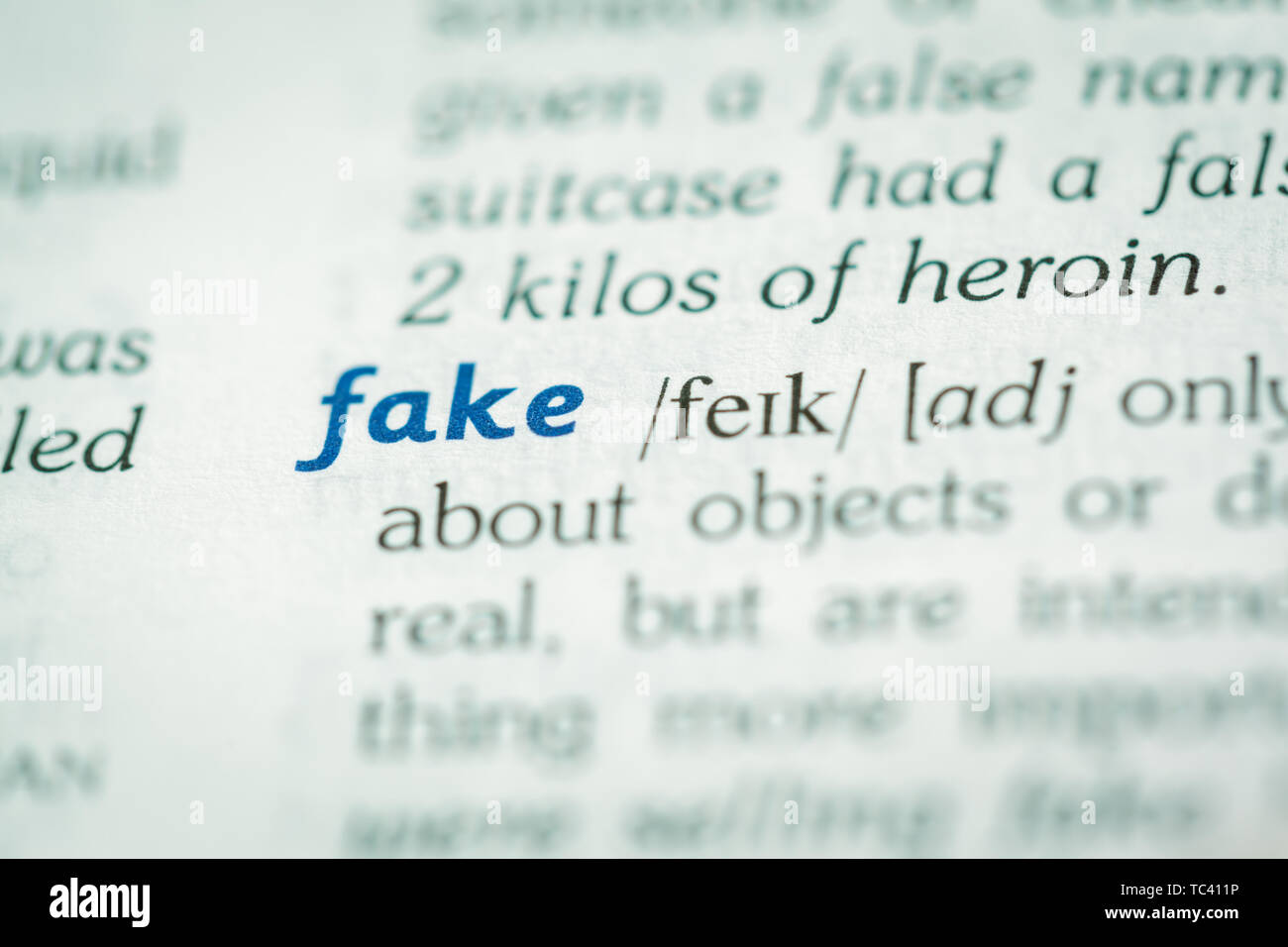 Fake dictionary definition word english hi-res stock photography and ...