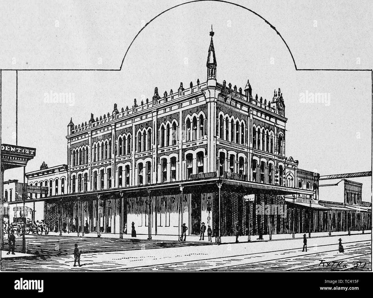 Engraving of the prince block building hi-res stock photography and ...