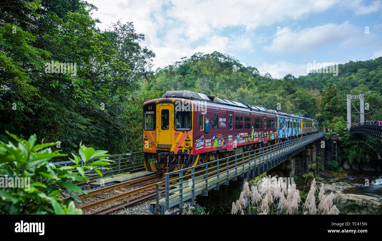 Taiwan small train Stock Photo - Alamy