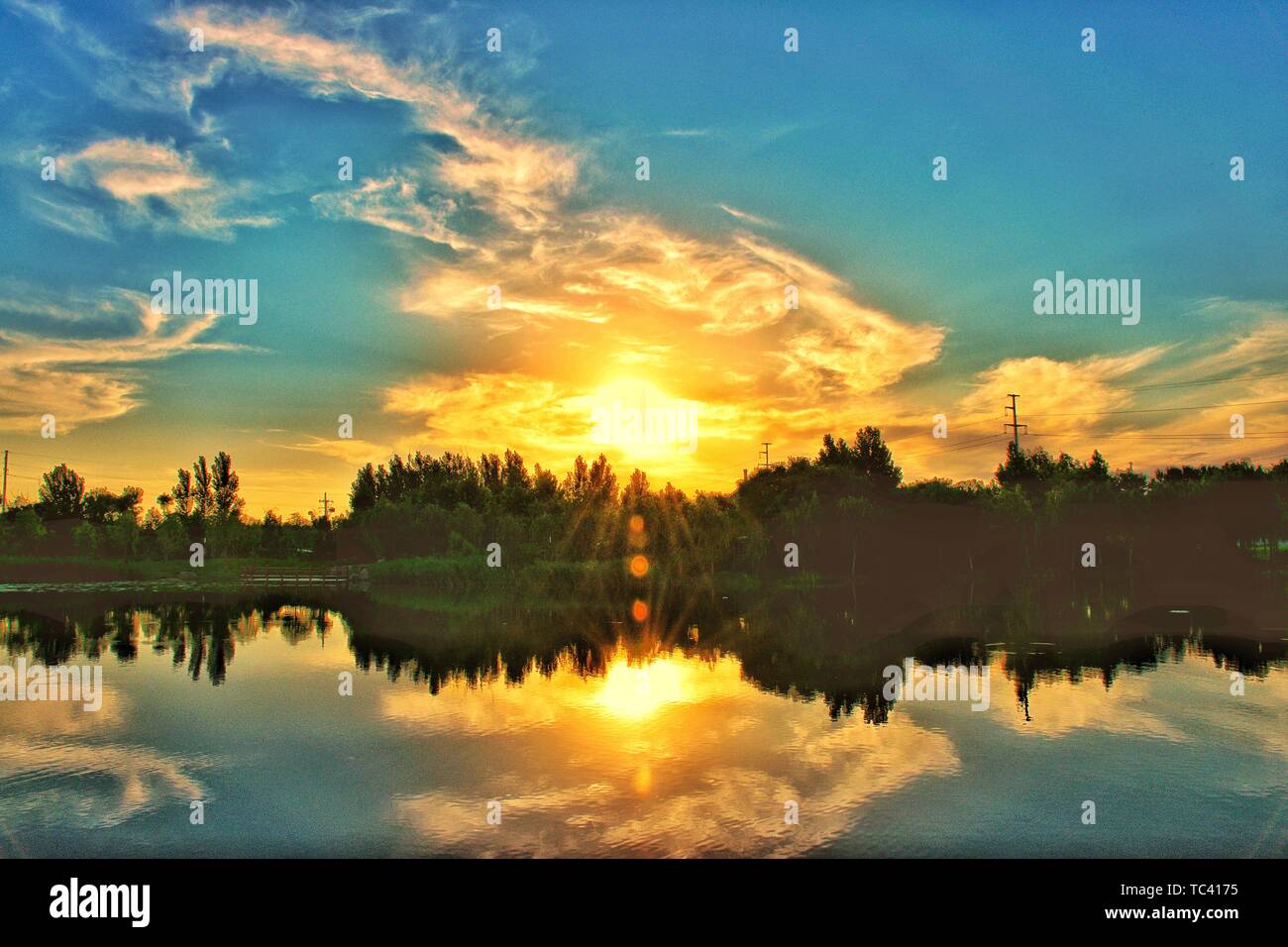 Dawn no one has sunset nature landscapes sky lakes outdoors hi-res ...