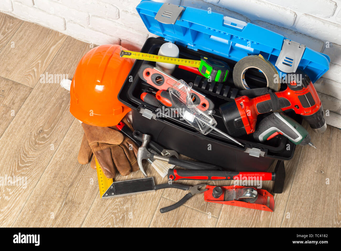 Support service concept. Toolbox with tools Stock Photo - Alamy