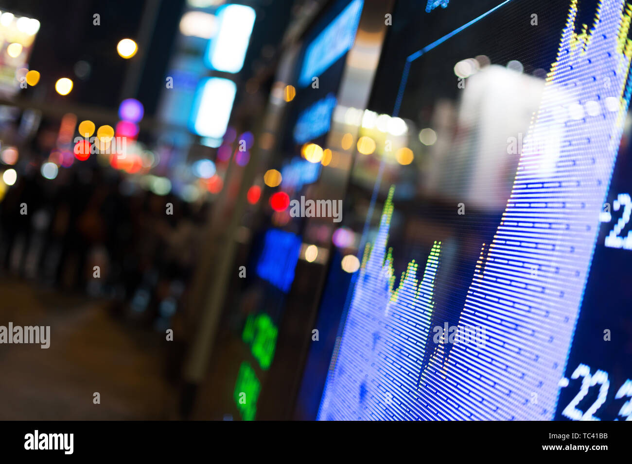 Display of Stock Market quotes Stock Photo - Alamy