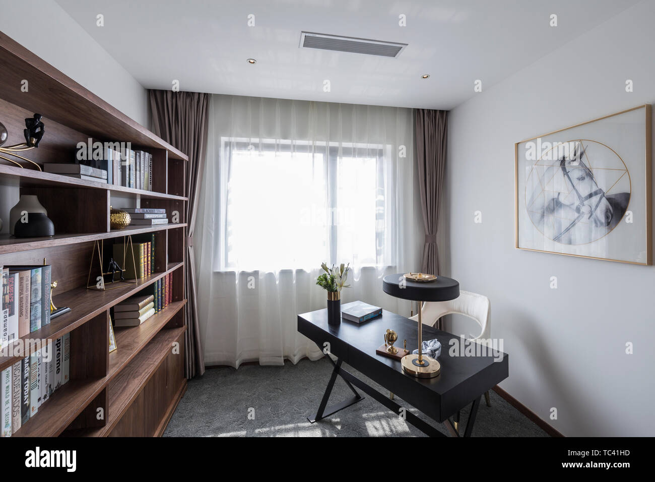 Modern Study Home Environment Interior Design Model Room Space Design ...