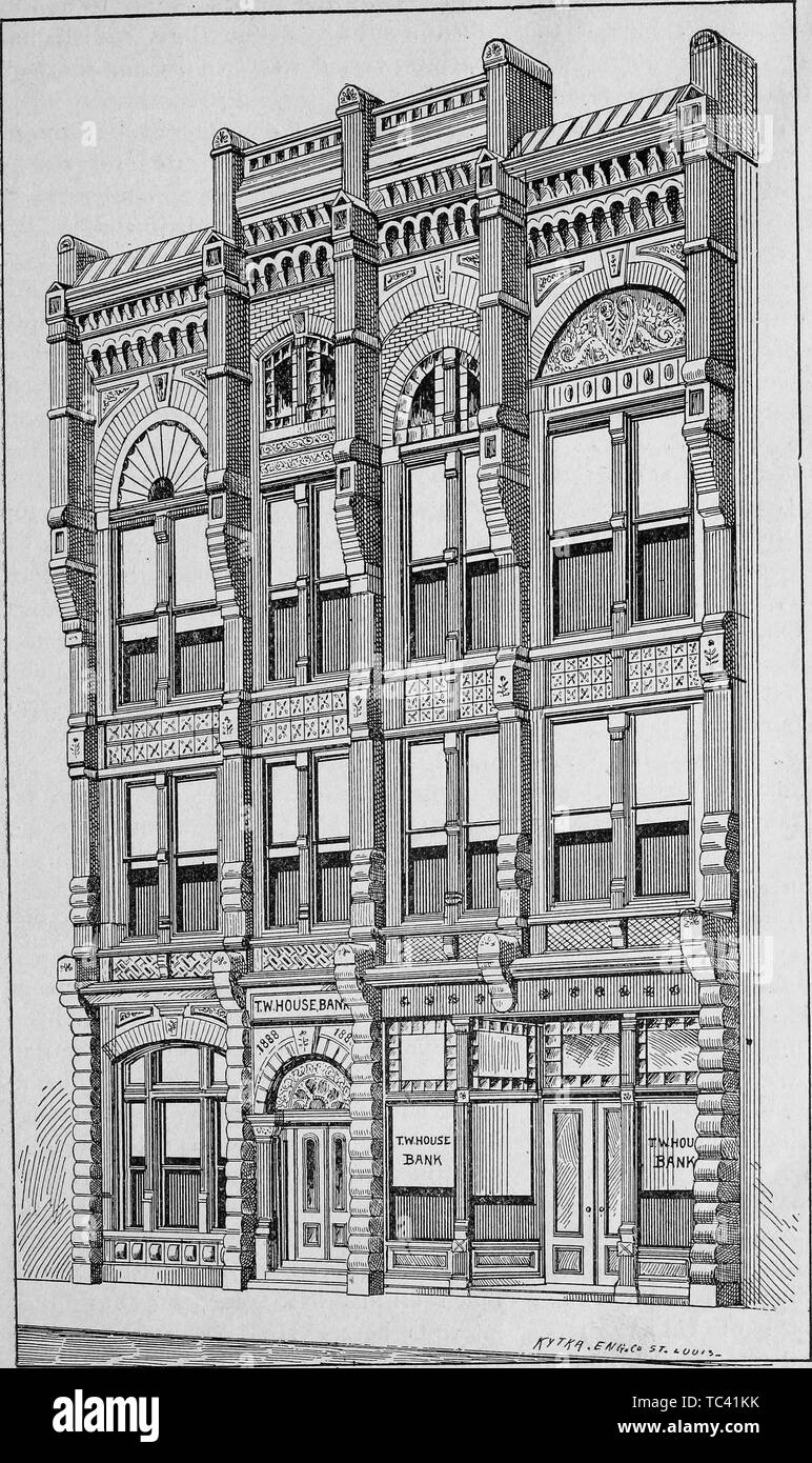 Old bank building in Black and White Stock Photos & Images - Alamy