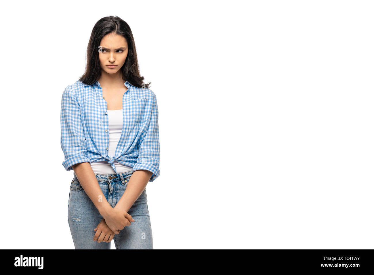 Sad girl isolated hi-res stock photography and images - Alamy
