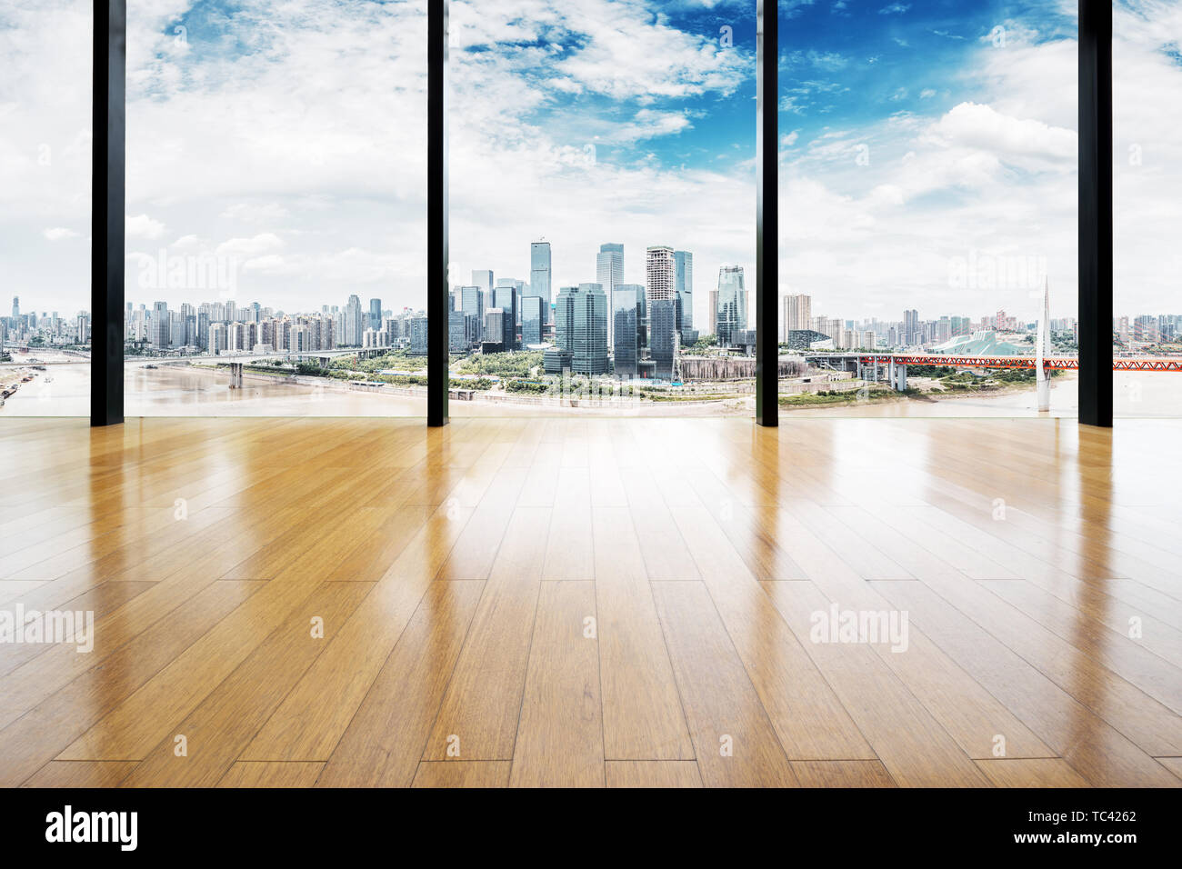 Empty floor with background Stock Photo - Alamy