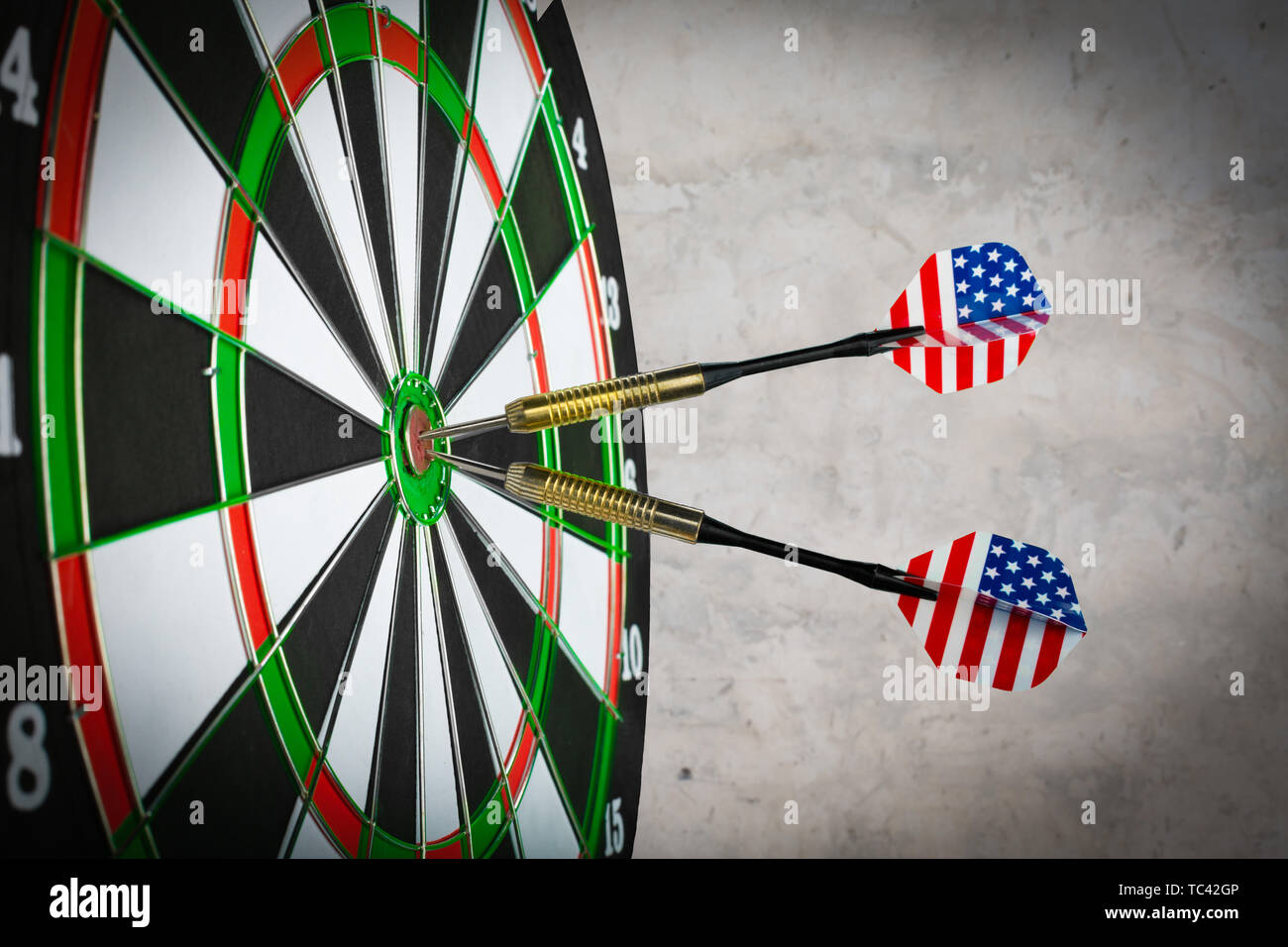 Success hitting target, aim goal achievement concept Stock Photo - Alamy