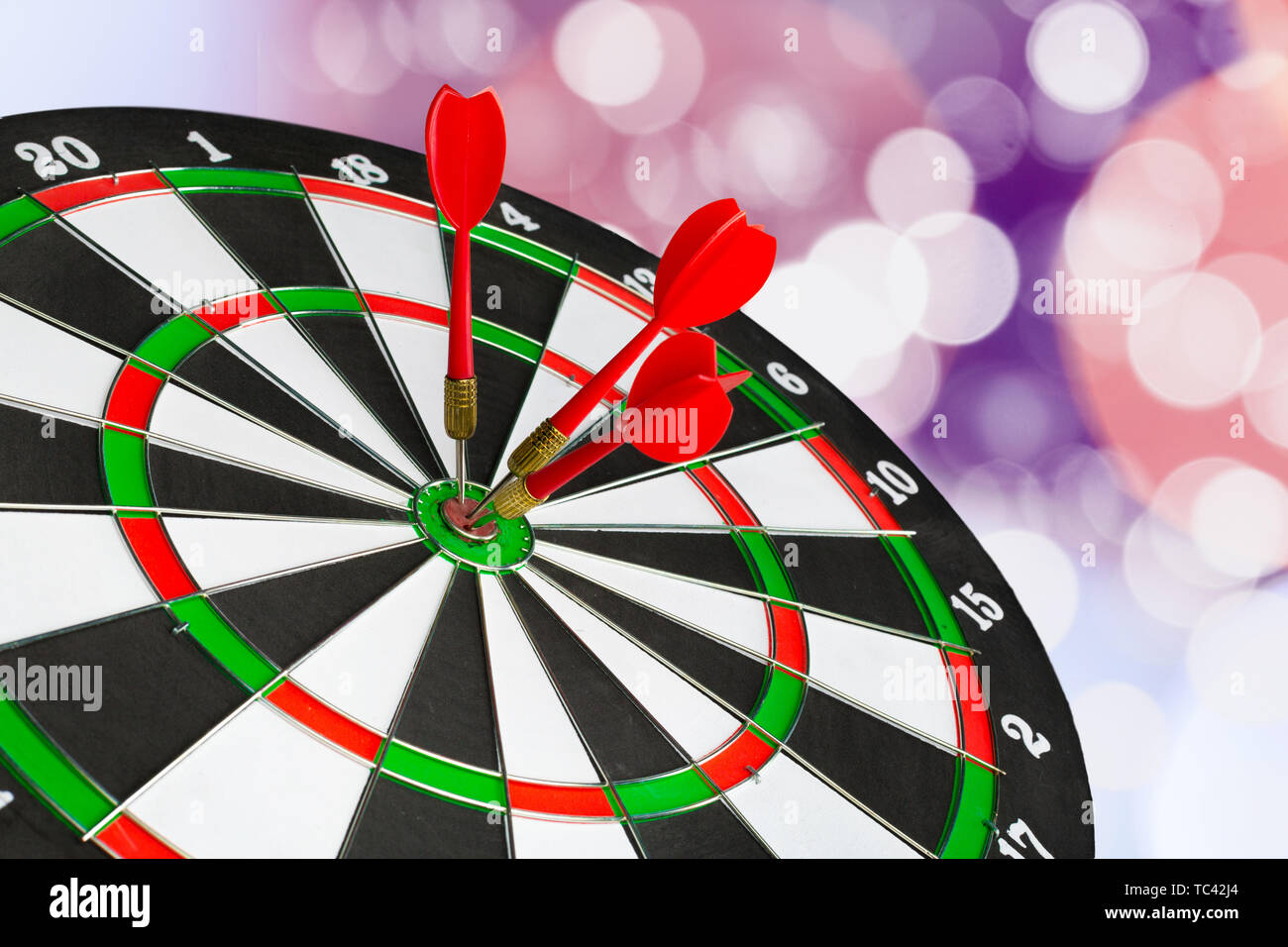 Success hitting target, aim goal achievement concept Stock Photo - Alamy