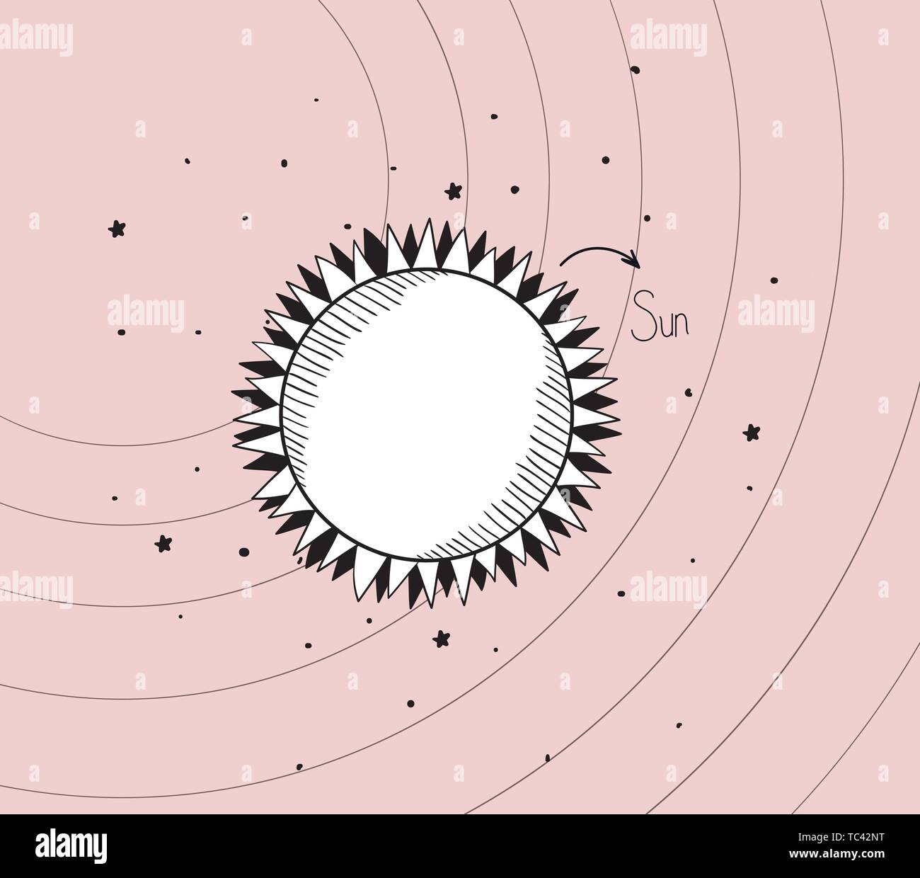 Sun draw of solar system design Stock Vector Image & Art - Alamy