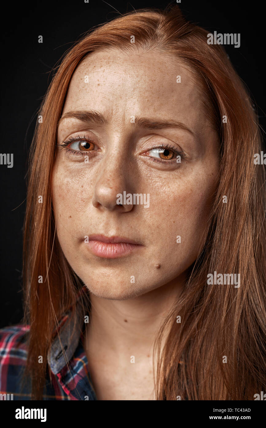 beautiful and sad woman crying Stock Photo - Alamy