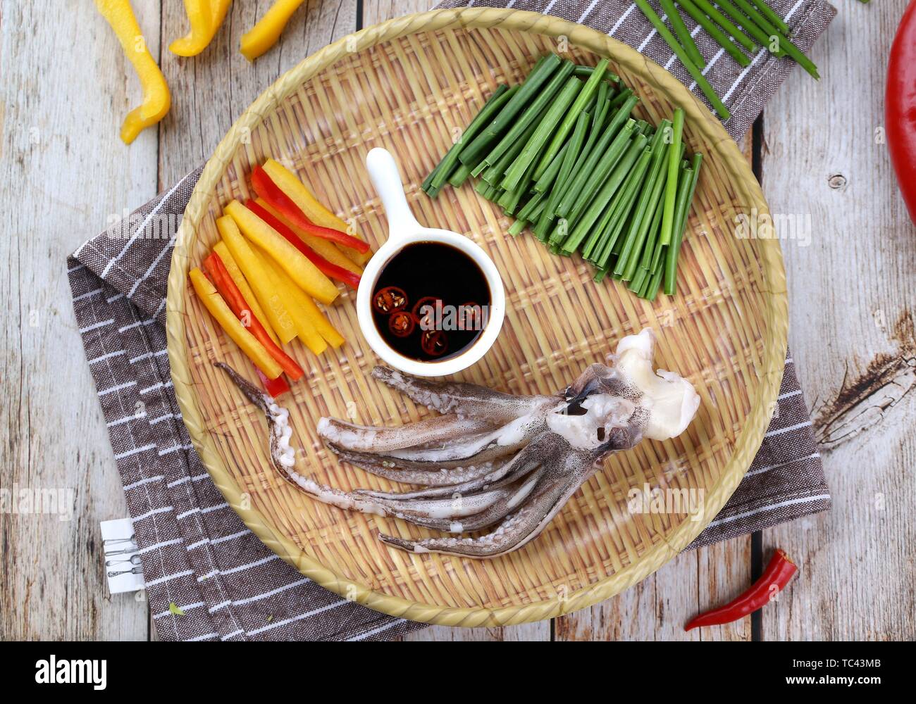 A variety of cuisine Chinese food is delicious, including semi-finished ...
