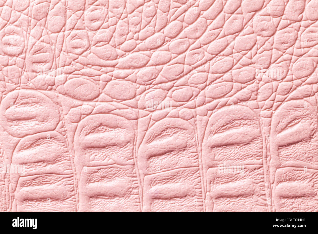 Light pink leather texture background, closeup. Rose reptile skin ...