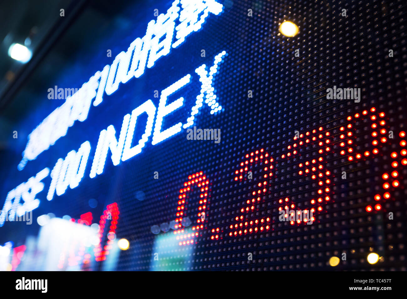 Display of Stock Market quotes Stock Photo - Alamy