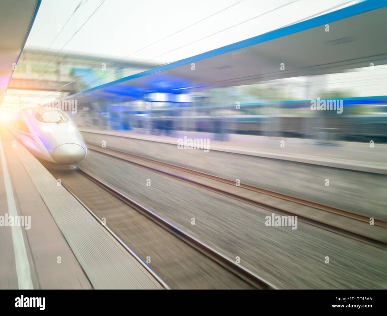 High-speed rail entry Stock Photo - Alamy