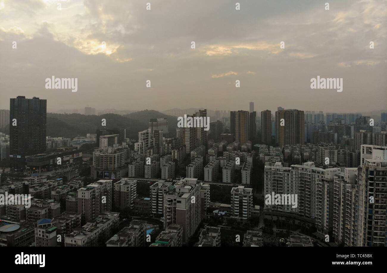 Midair view of Longgang, Shenzhen Stock Photo - Alamy