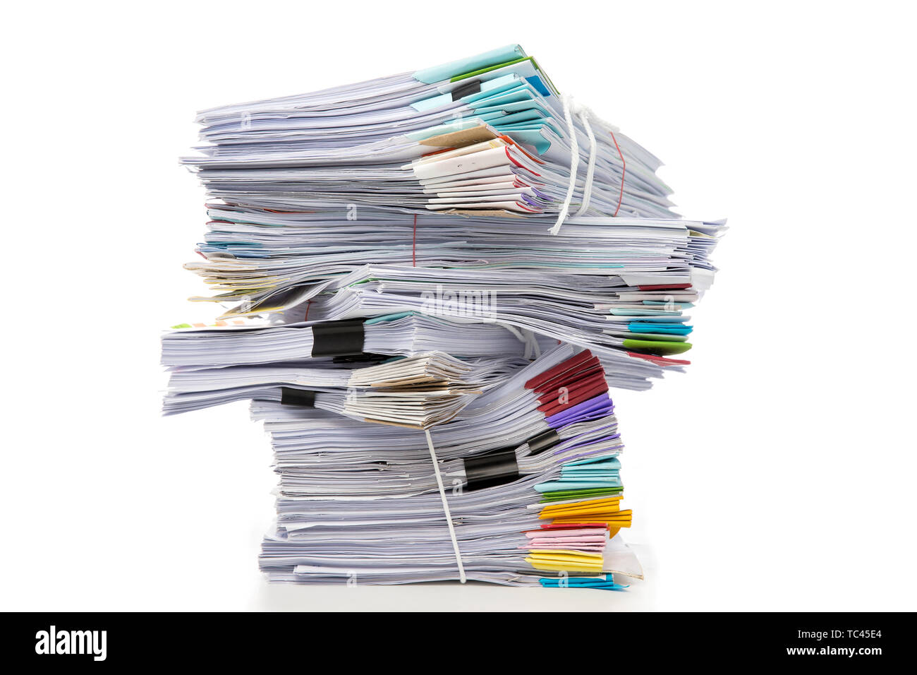 Stack of Documents isolated on white background. Documents pile Stock ...