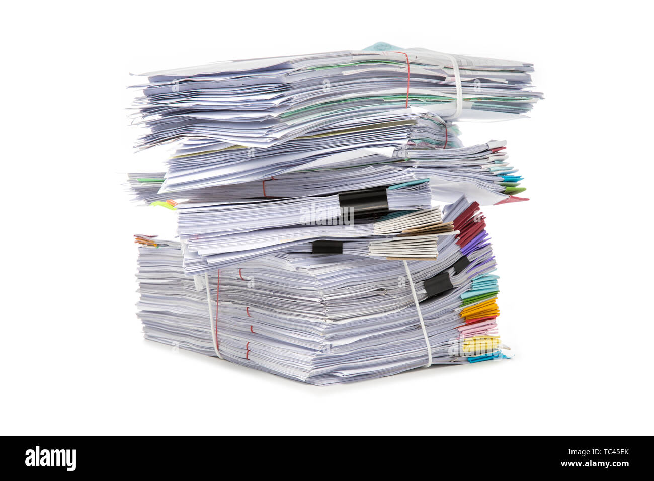 Stack of Documents isolated on white background. Documents pile Stock ...
