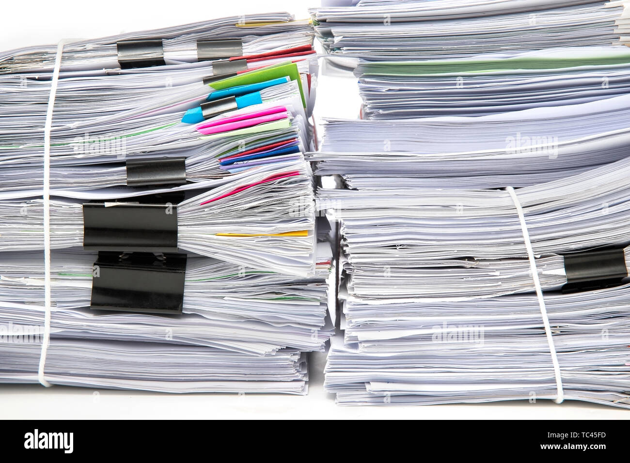Stack of Documents isolated on white background. Documents pile Stock ...