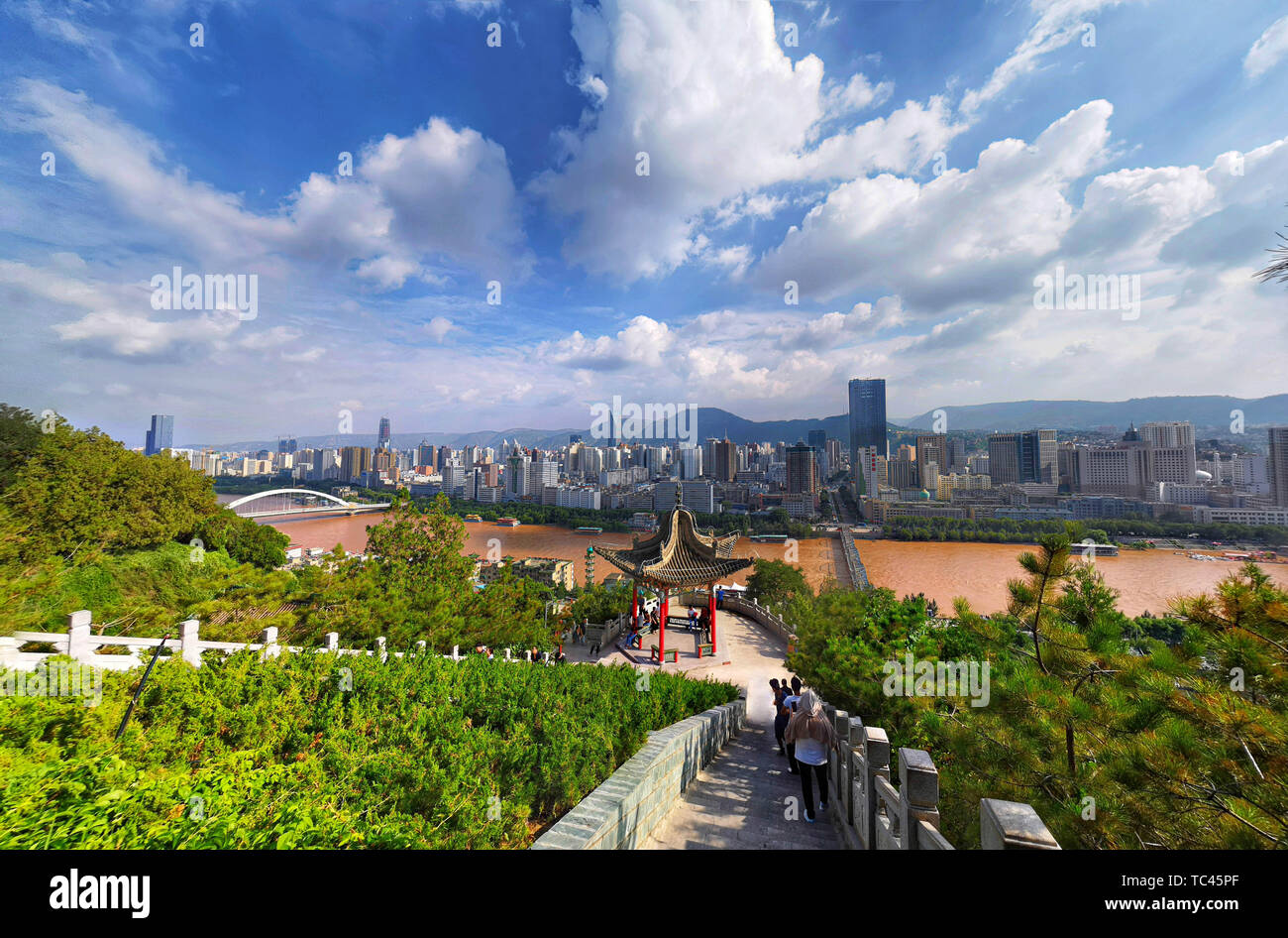 Panoramic City, Lanzhou Stock Photo - Alamy