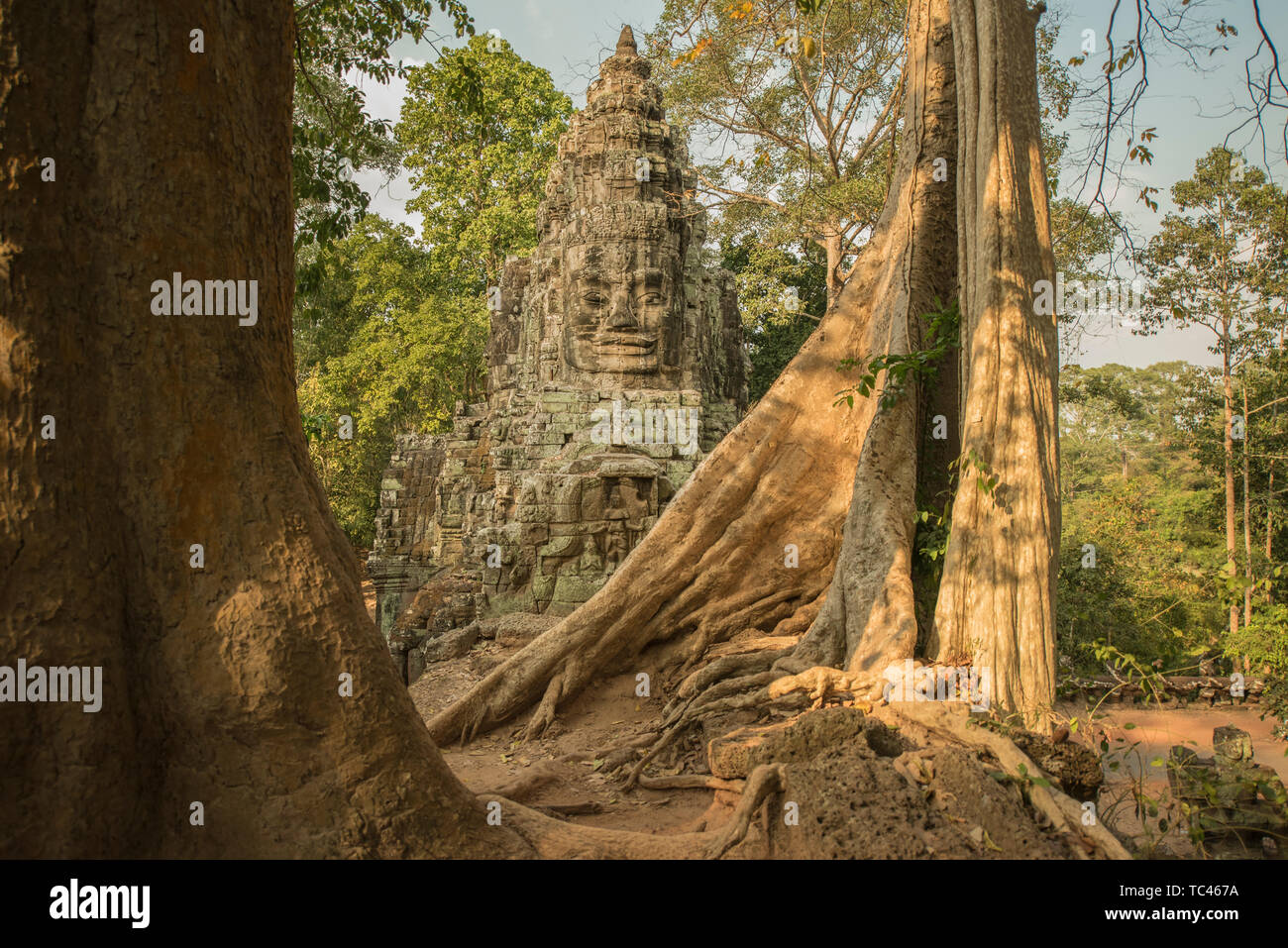 Angkor Wat Angkor's smile Stock Photo - Alamy