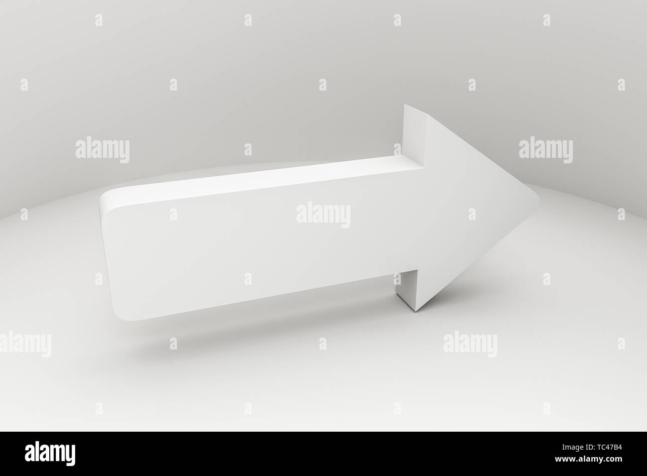 Three-dimensional rendering, arrow model creative background, direction ...