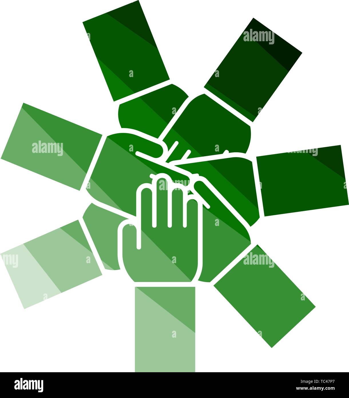 Unity And Teamwork Icon. Flat Color Ladder Design. Vector Illustration ...