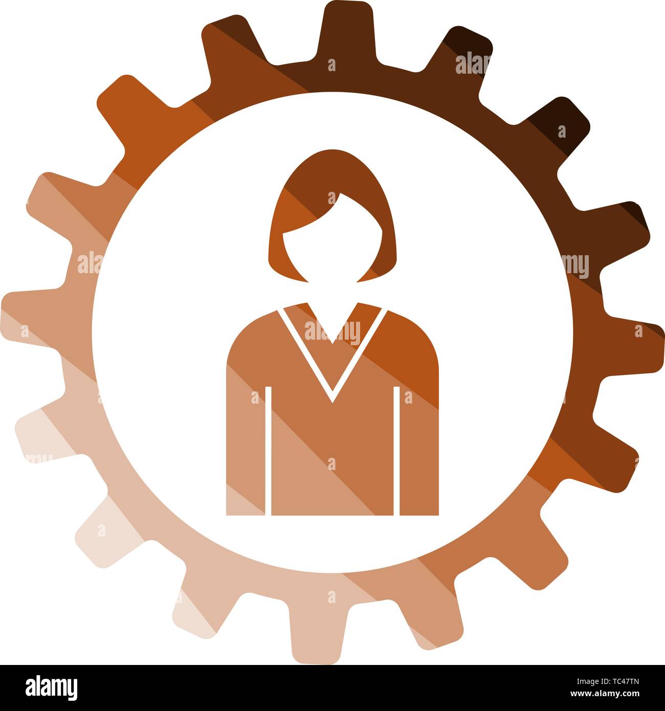 Teamwork Icon. Flat Color Ladder Design. Vector Illustration Stock ...