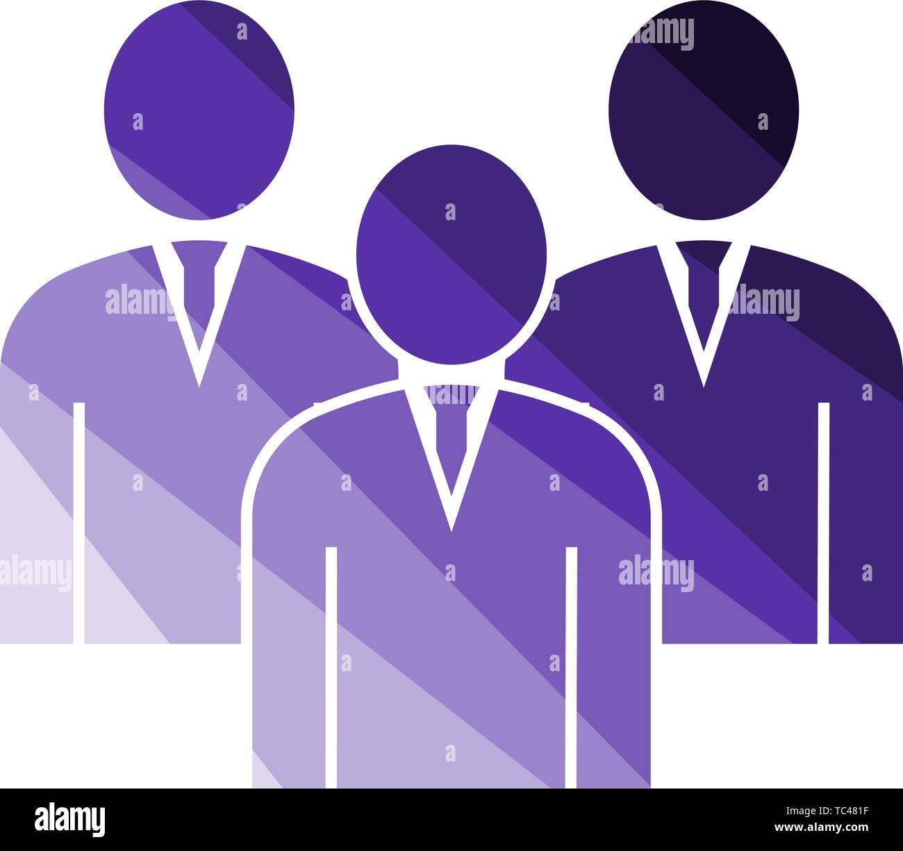 Corporate Team Icon. Flat Color Ladder Design. Vector Illustration ...