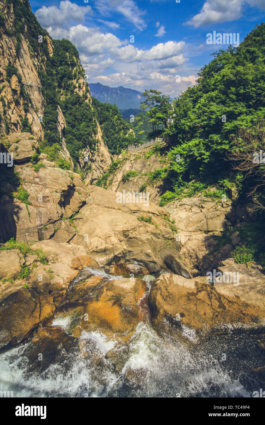 The source of the waterfall Stock Photo - Alamy
