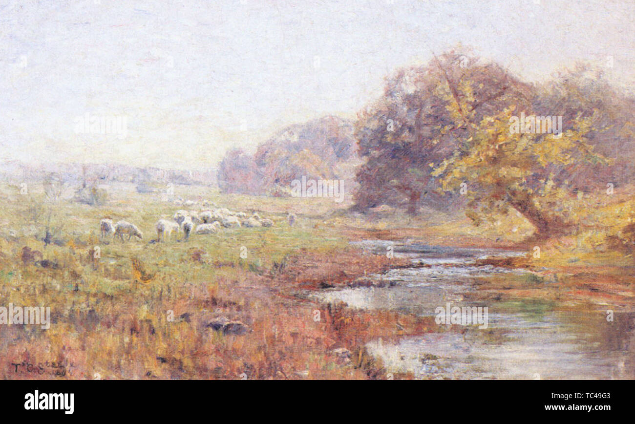 Theodore Clement Steele - Morning Sheep Stock Photo - Alamy