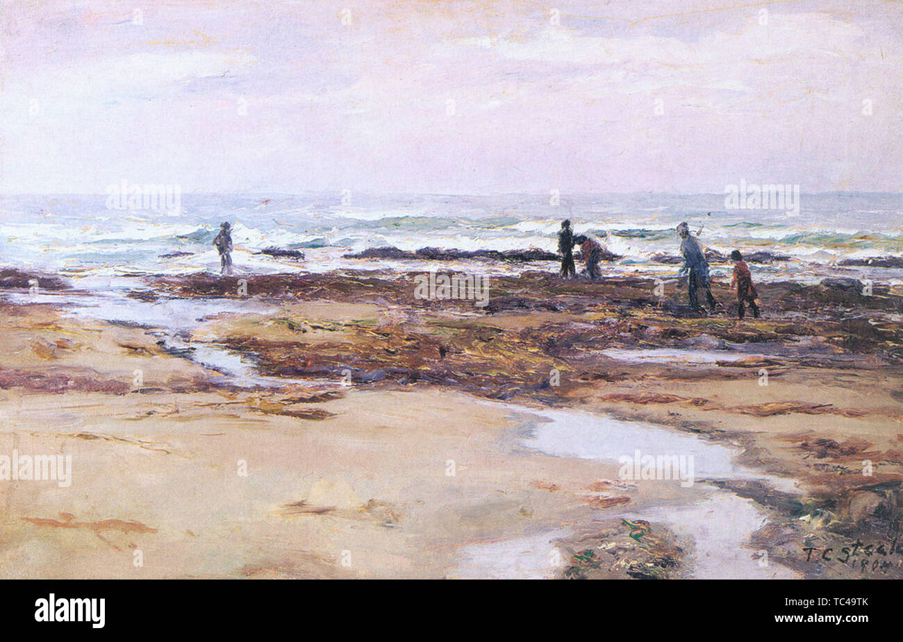 Theodore Clement Steele - Clam Diggers Stock Photo - Alamy