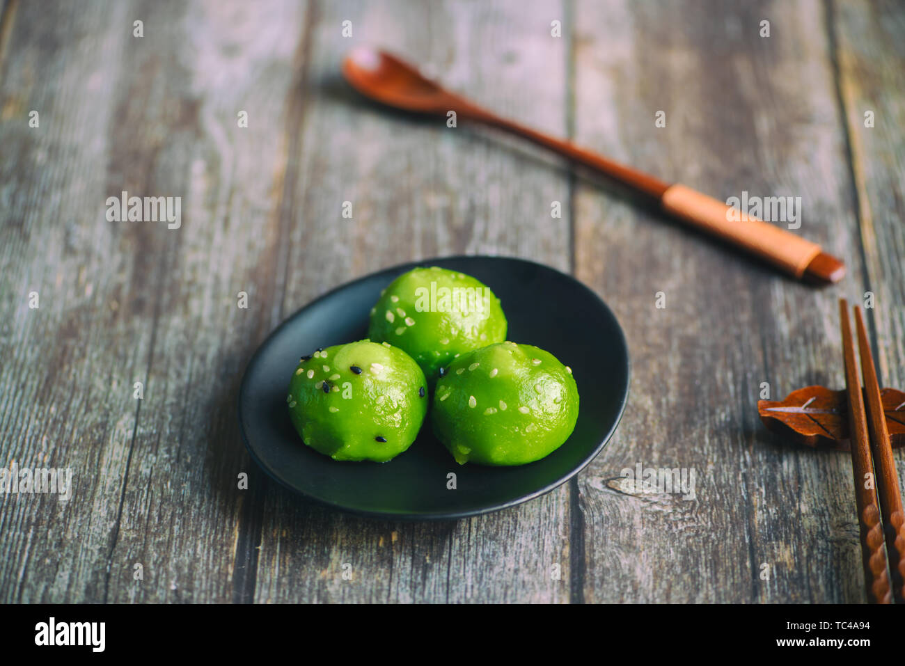 Chinese traditional sweet tooth Ai Ye Youth League Stock Photo - Alamy