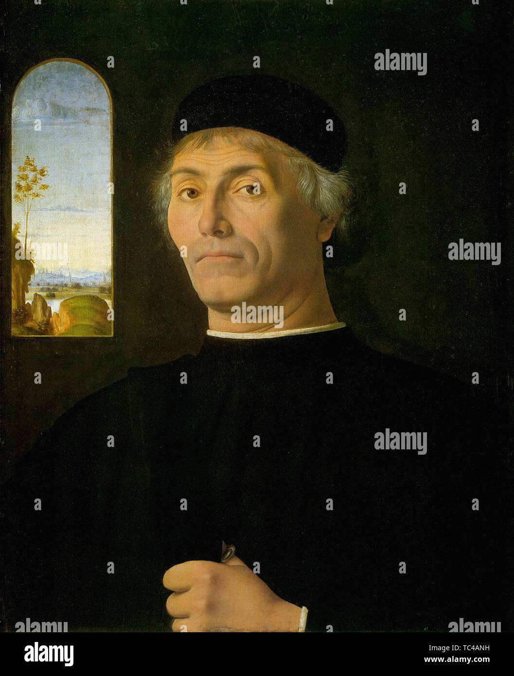 Andrea Solari (Solario) - Portrait Man C 1497 Stock Photo - Alamy