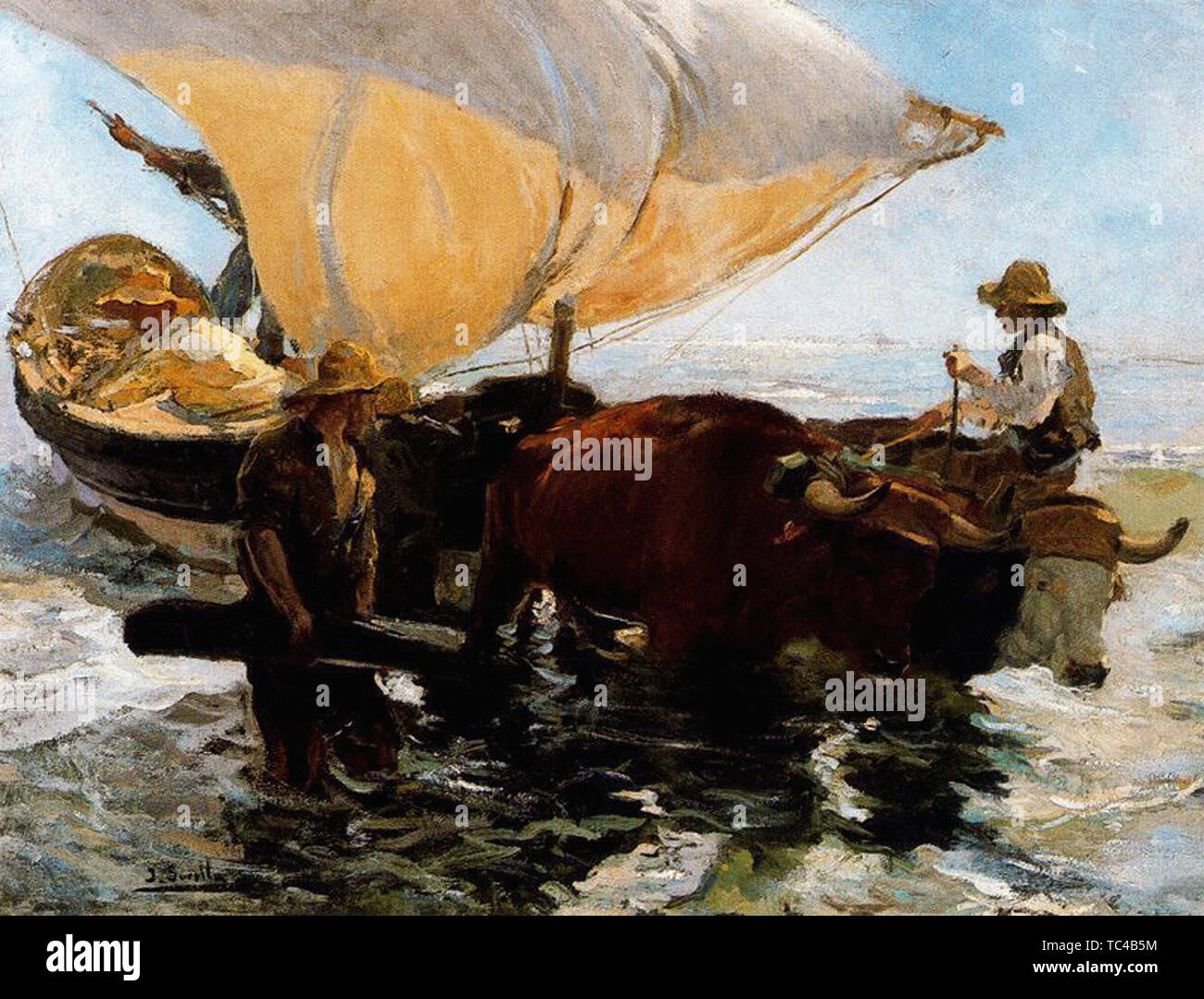 Joaquín Sorolla Y Bastida - Study Comeback Fisheries 1894 Stock Photo ...