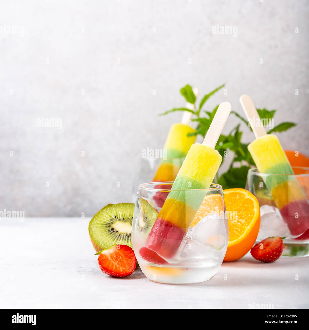 Delicious homemade popsicles Stock Photo - Alamy