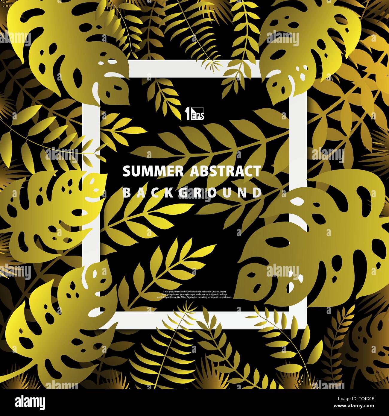 Golden tree leaves on background Stock Vector Images - Alamy