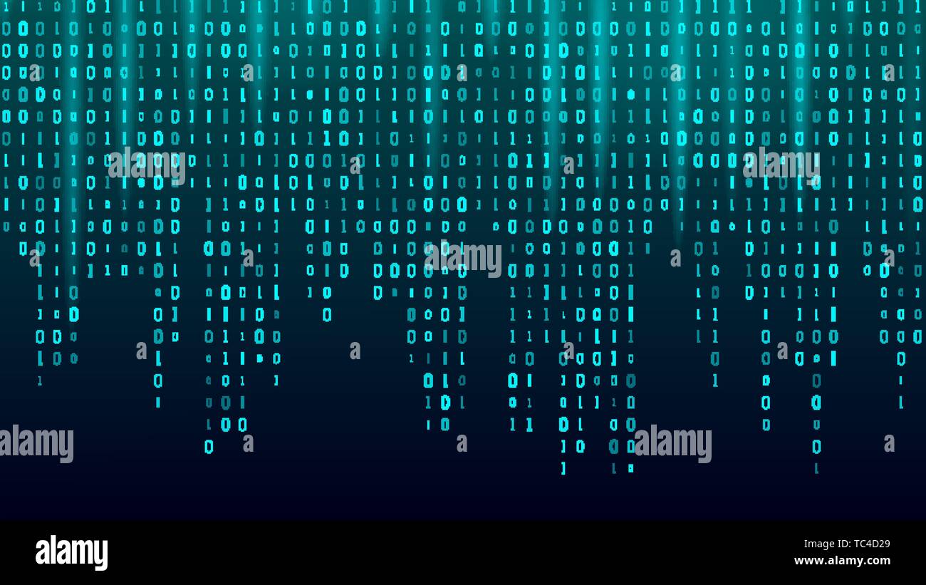 Creative Stream Of Binary Code Algorithm Vector Stock Vector Image And Art Alamy