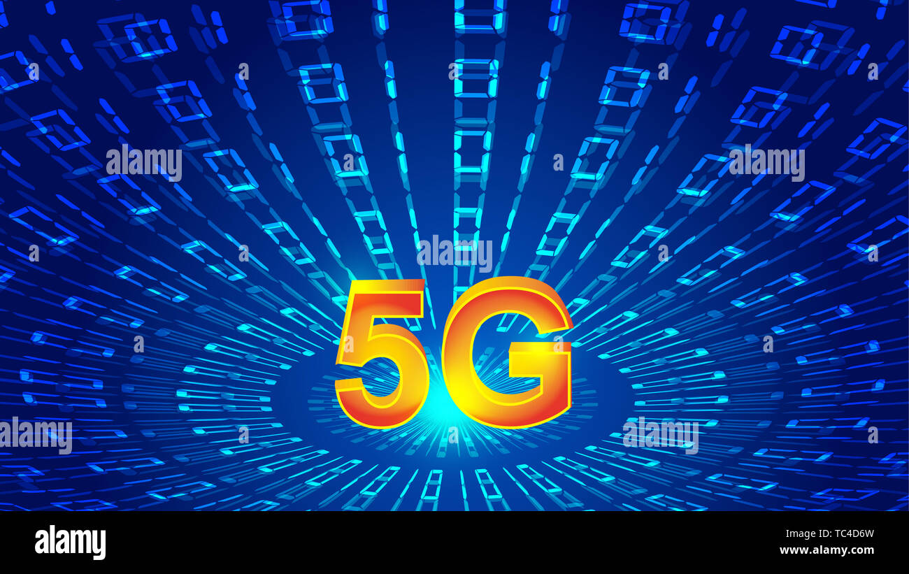 Concept Creative Illustration of Rapid Development of 5G Communication ...