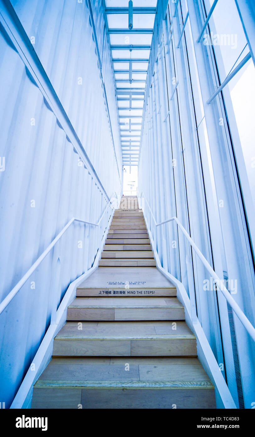 The stairs of the Museum of Art Stock Photo - Alamy