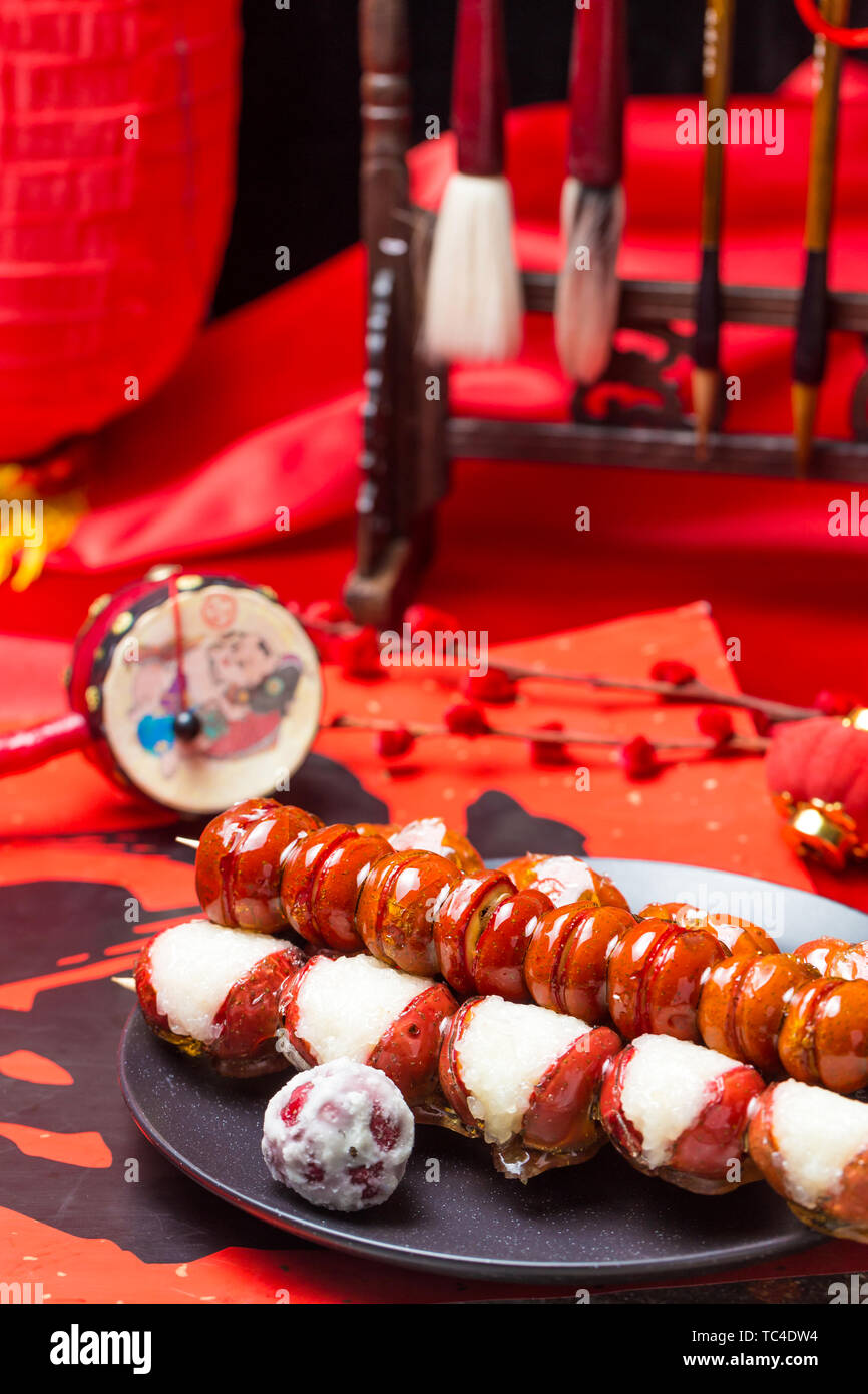 Chinese traditional snack ice sugar gourd Stock Photo - Alamy