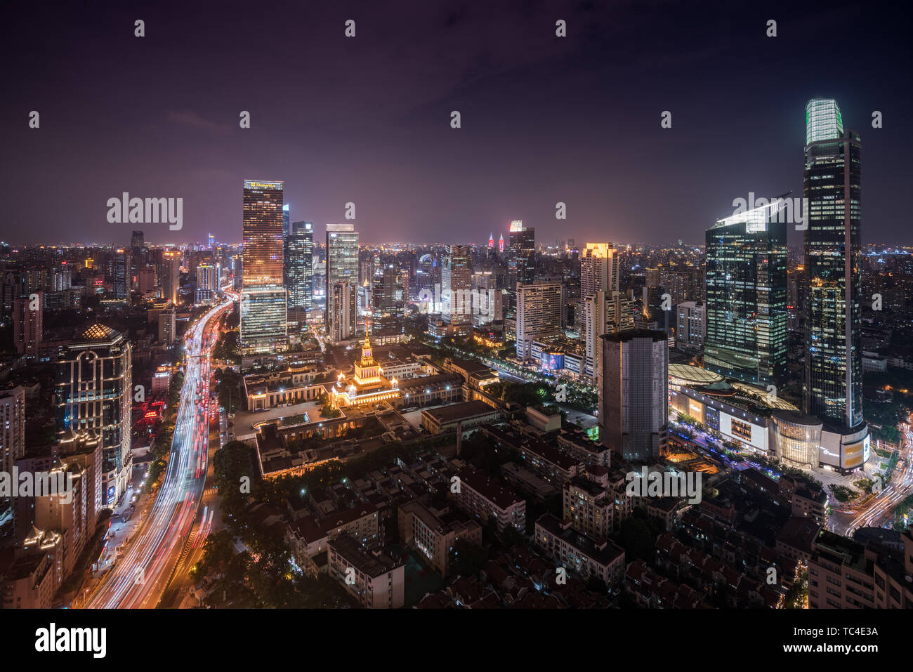 Panorama of Jing'an Temple Stock Photo - Alamy