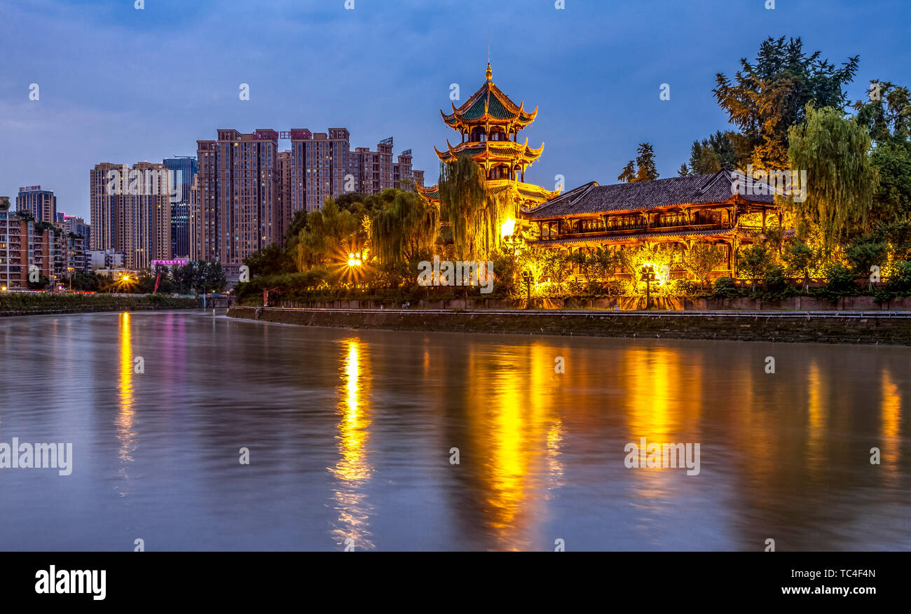 Panoramic view of Wangjiang Tower in Chengdu Stock Photo - Alamy