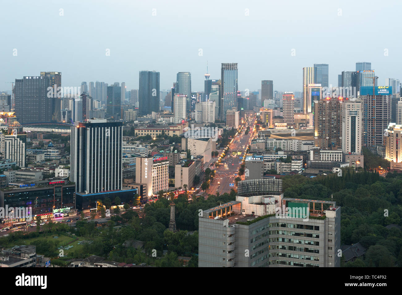 Chengdu City Skyline, Sichuan Stock Photo - Alamy