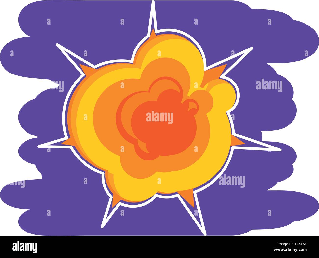 explosion pop art isolated icon vector illustration design Stock Vector ...