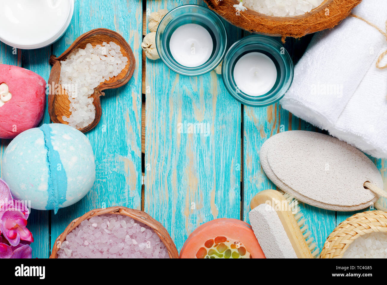 Spa background with a blank space Stock Photo - Alamy
