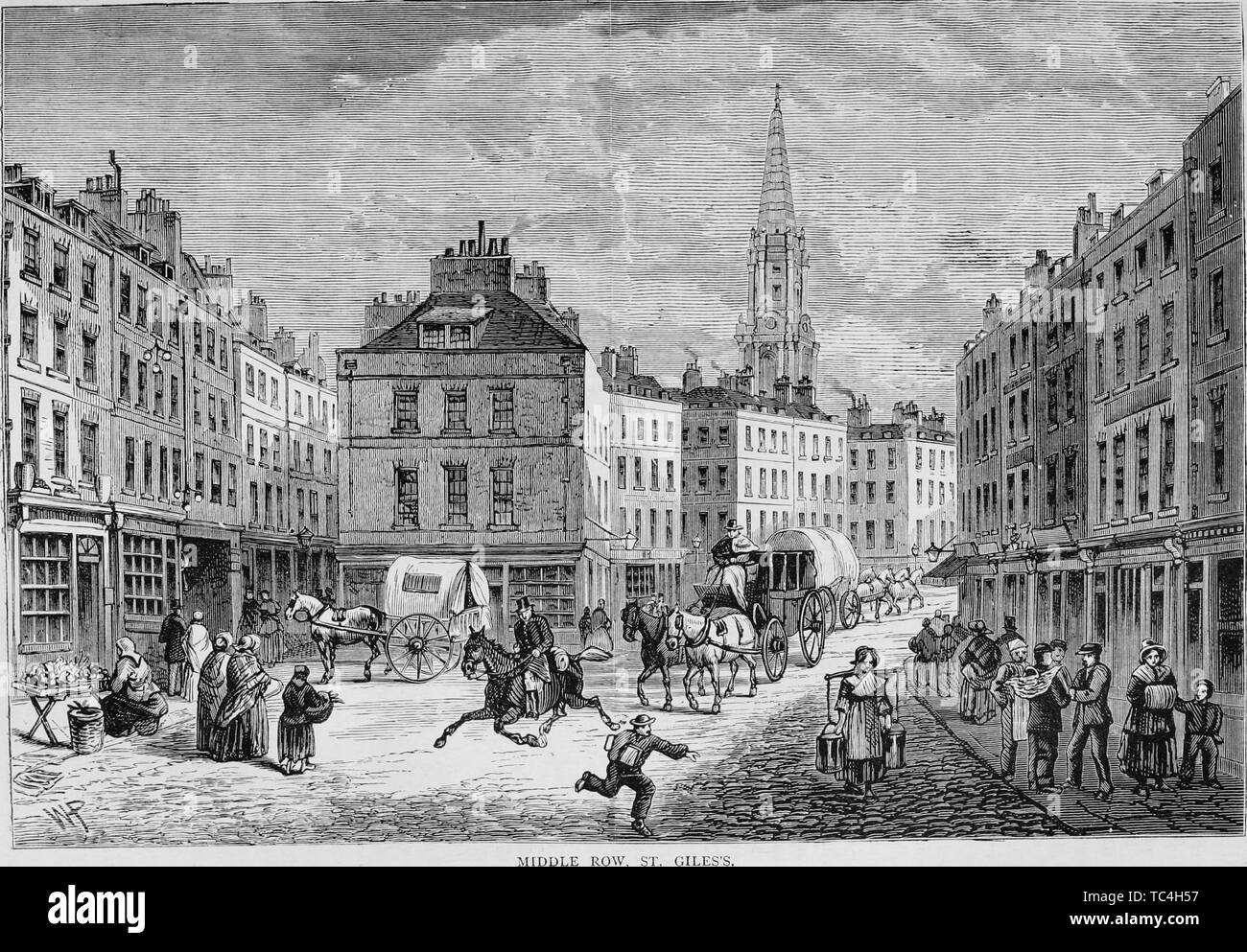 Crowded london street 1800s hi-res stock photography and images - Alamy