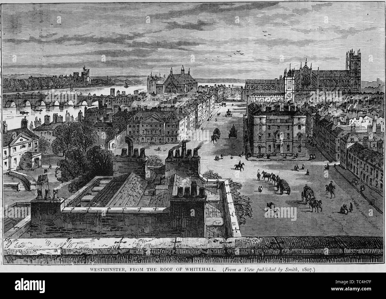 View from roof uk Black and White Stock Photos & Images - Alamy