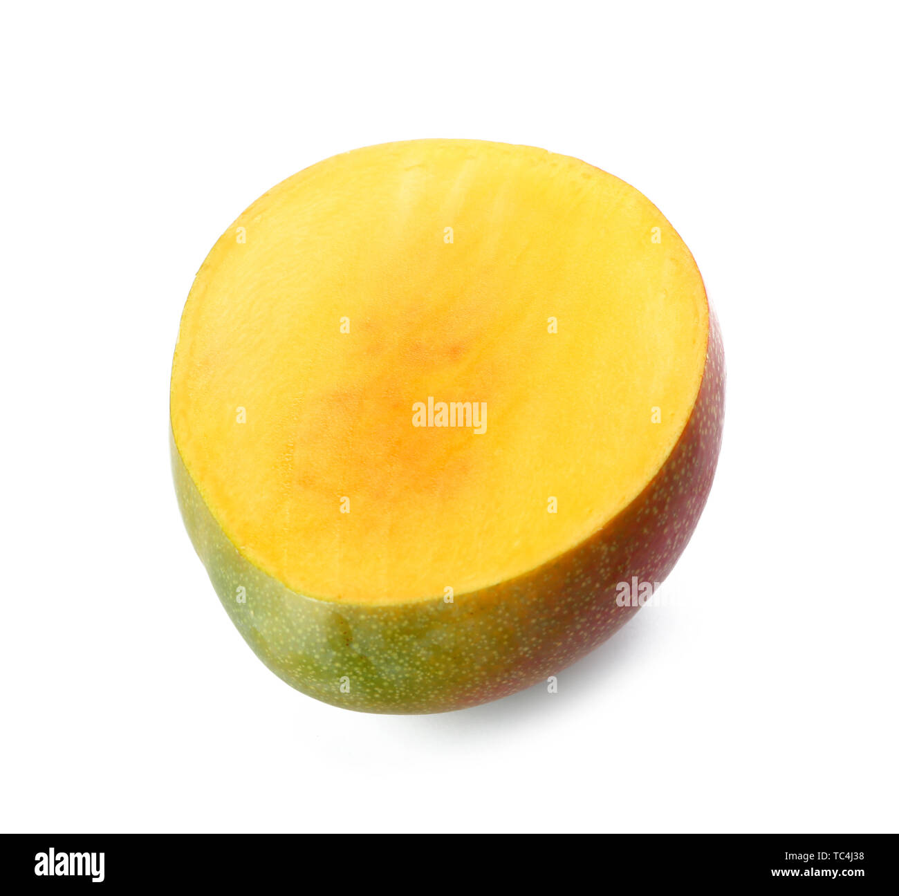 Cut fresh mango on white background Stock Photo - Alamy