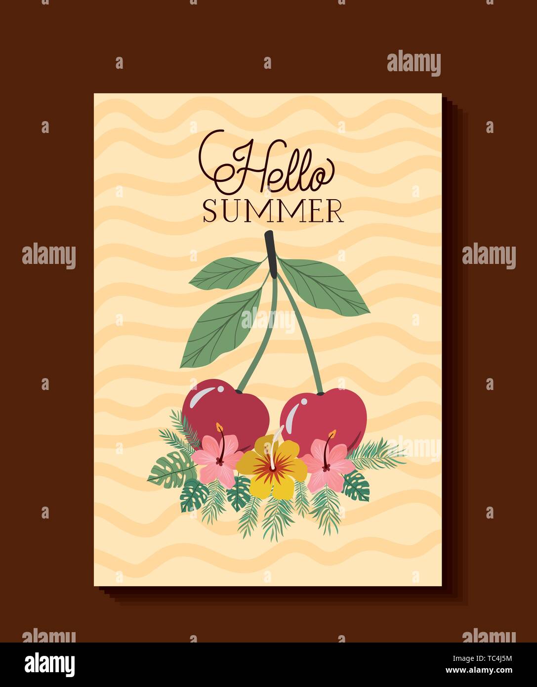 Hello summer and vacation frame design Stock Vector Image & Art - Alamy