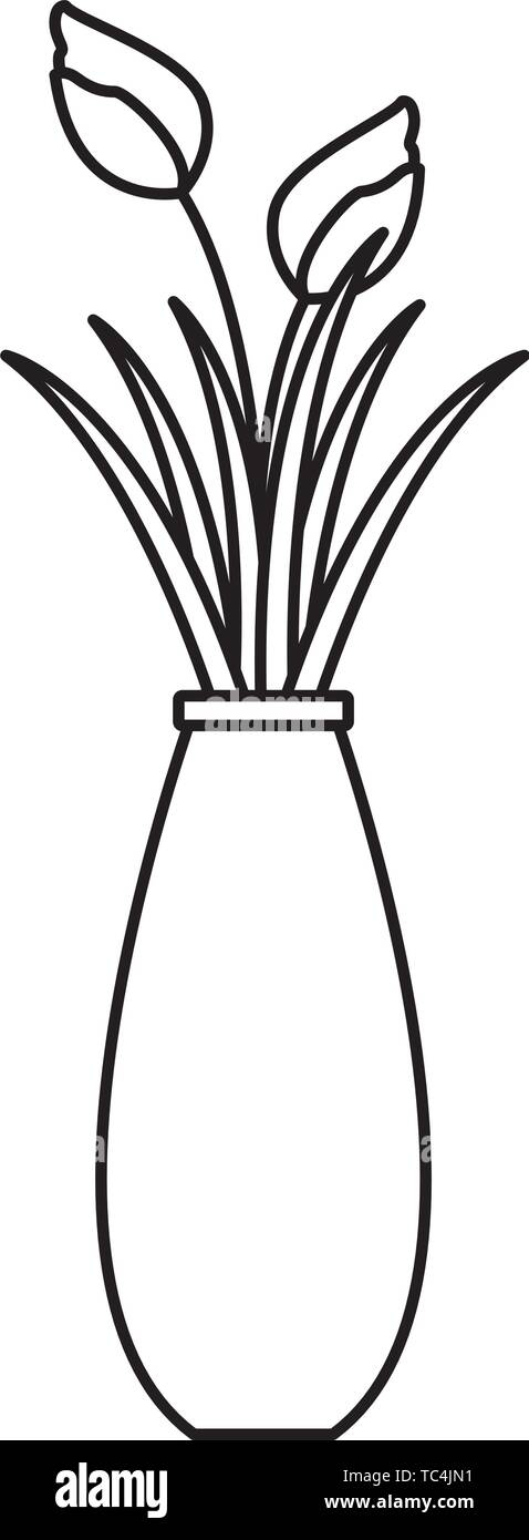 Vase Clip Art Black And White